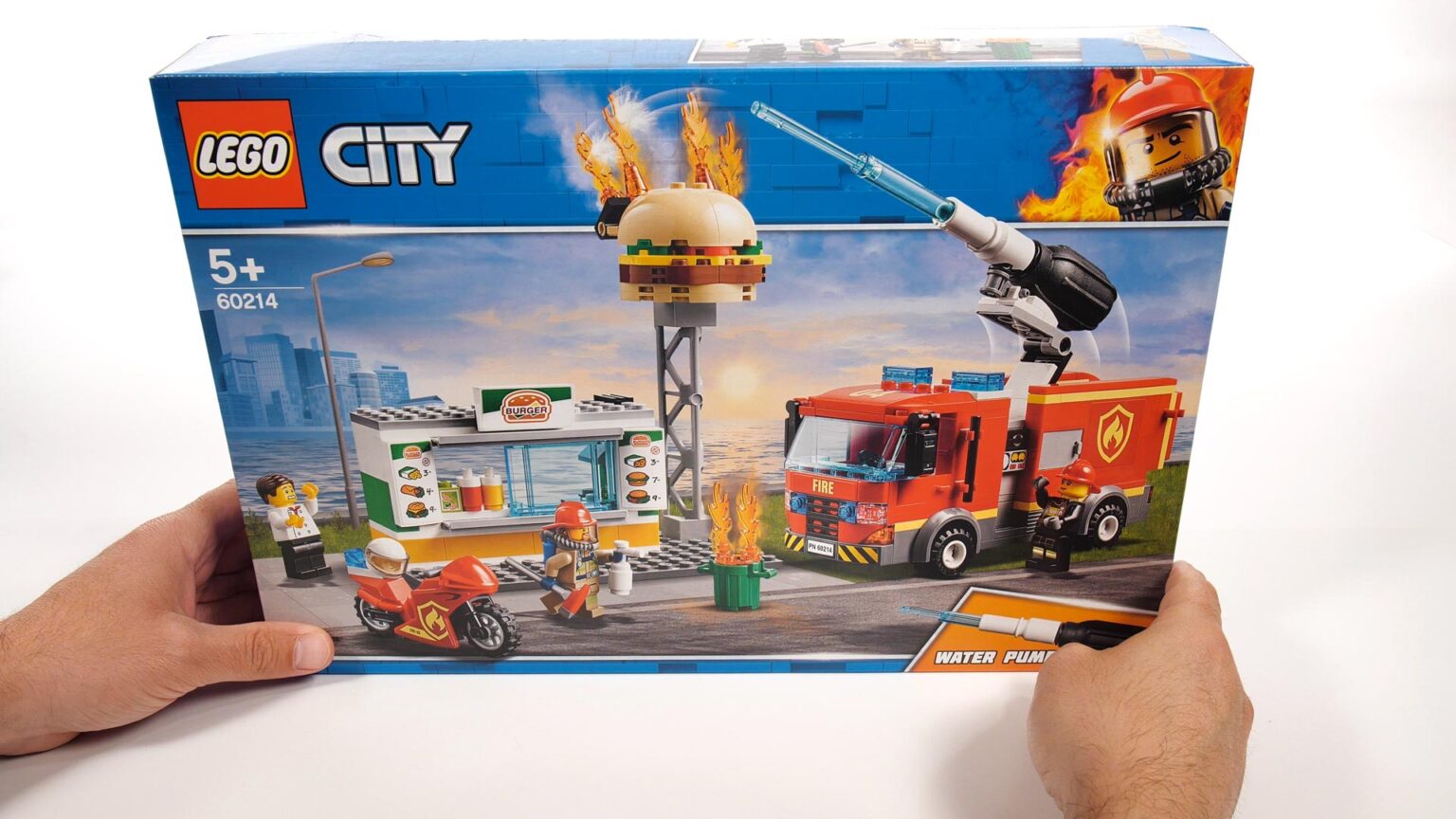 Lego 60214 Burger Bar Fire Rescue - Speed Build - 4K - Toy Animation
